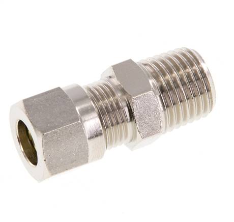 6LL & R1/4'' Vernickeltes Messing Gerade Schneidverschraubung mit Auße ...