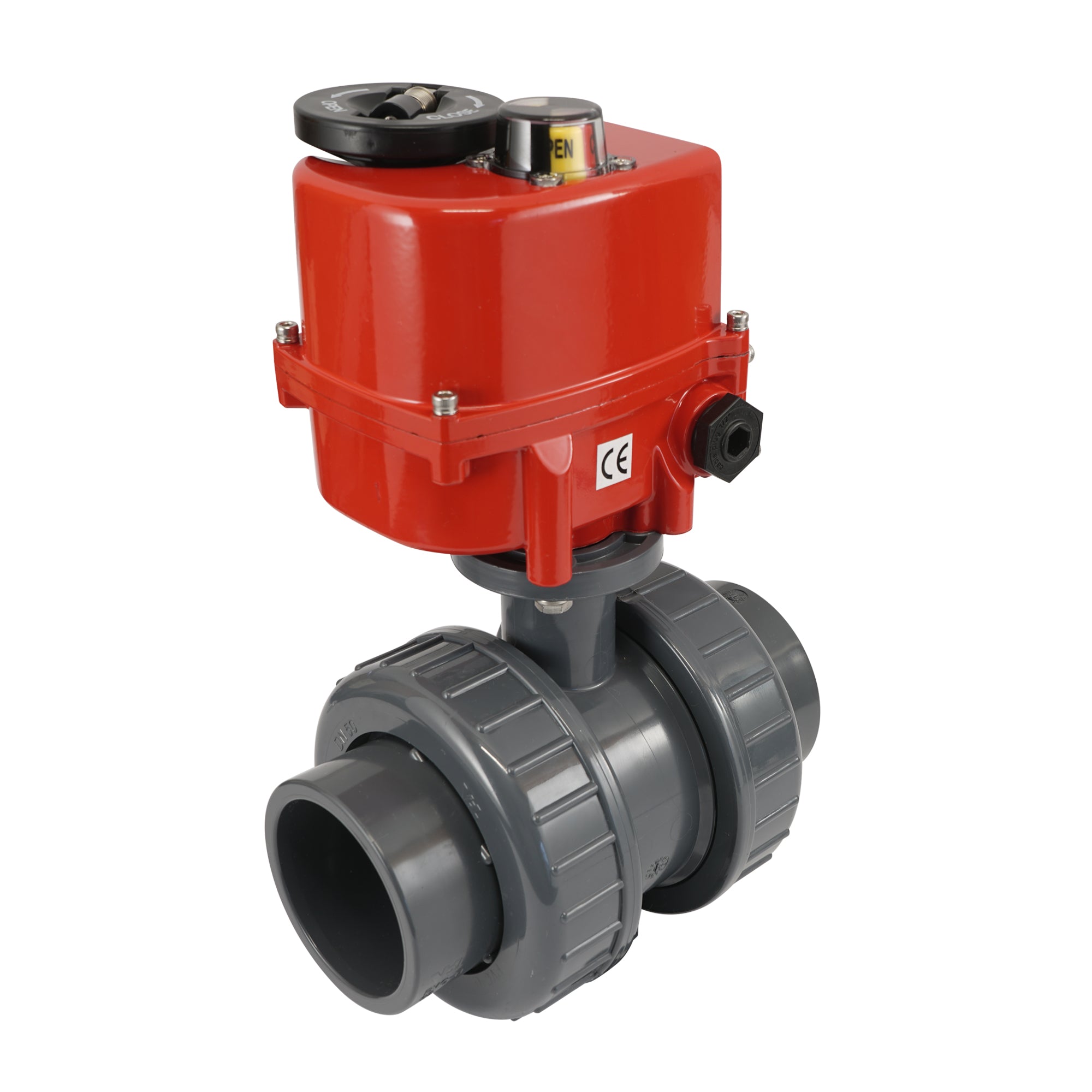 63 mm Überwurfmuffen 2-Wege-PVC Modulierender elektrischer Kugelhahn 2 ...