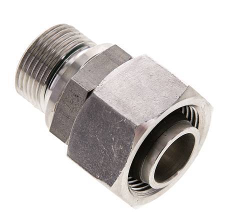 18L & M22x1,5 Edelstahl gerade drehbar mit Außengewinde 315 bar FKM Einstellbar ISO 8434-1 ...