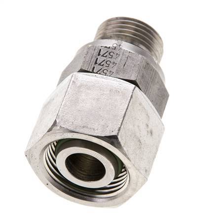 15L & M18x1,5 Edelstahl gerade drehbar mit Außengewinde 315 bar FKM O-Ring Dichtungskonus ...