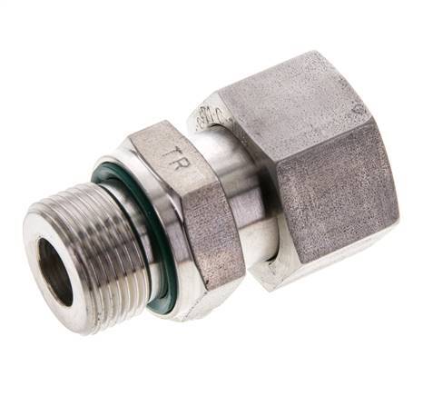 16S & M22x1,5 Edelstahl gerade drehend mit Außengewinde 400 bar FKM O-Ring Dichtungskonus ...